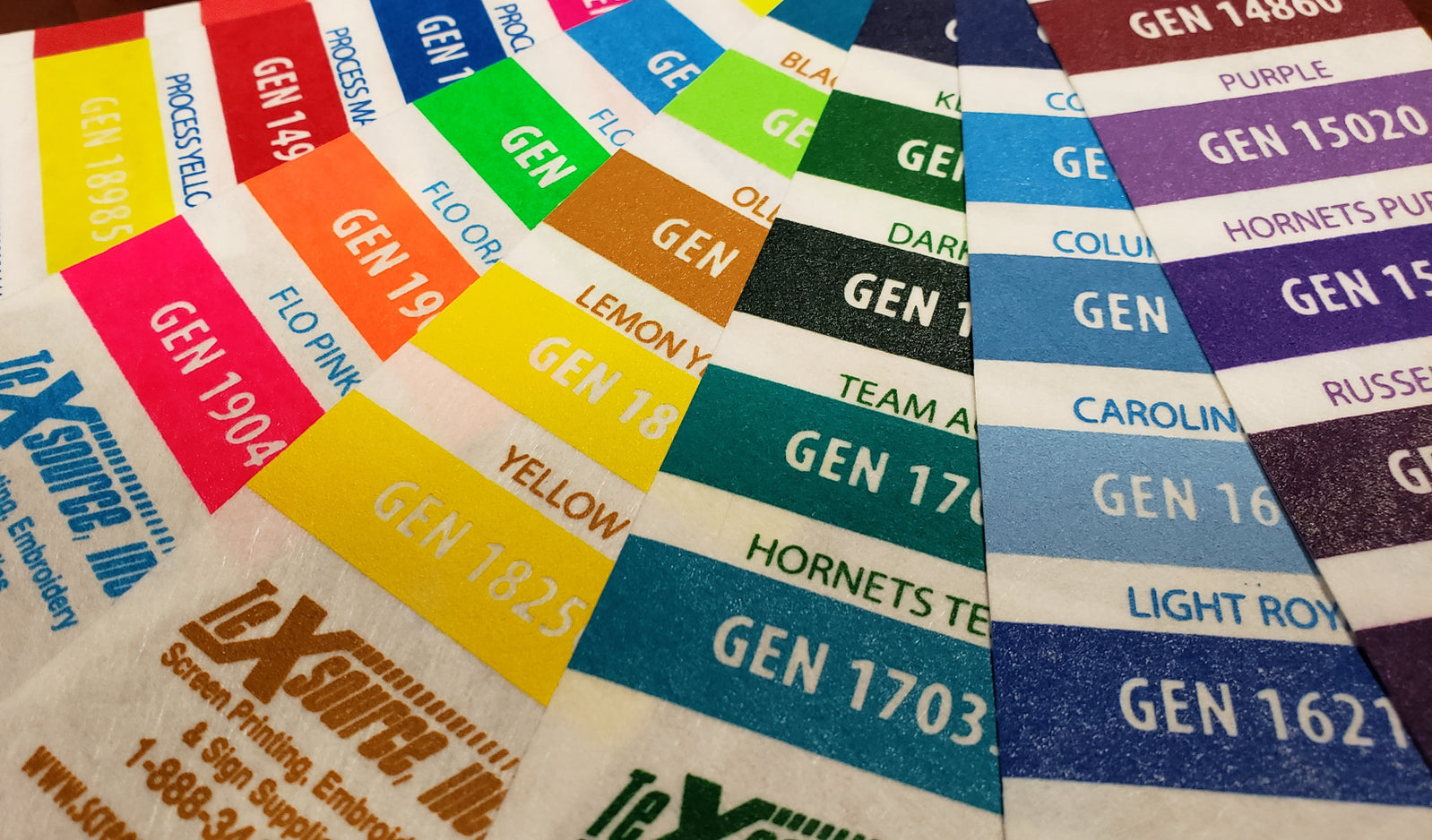 Texsource Printed Ink Color Chart | Plastisol Ink Color Chart ...