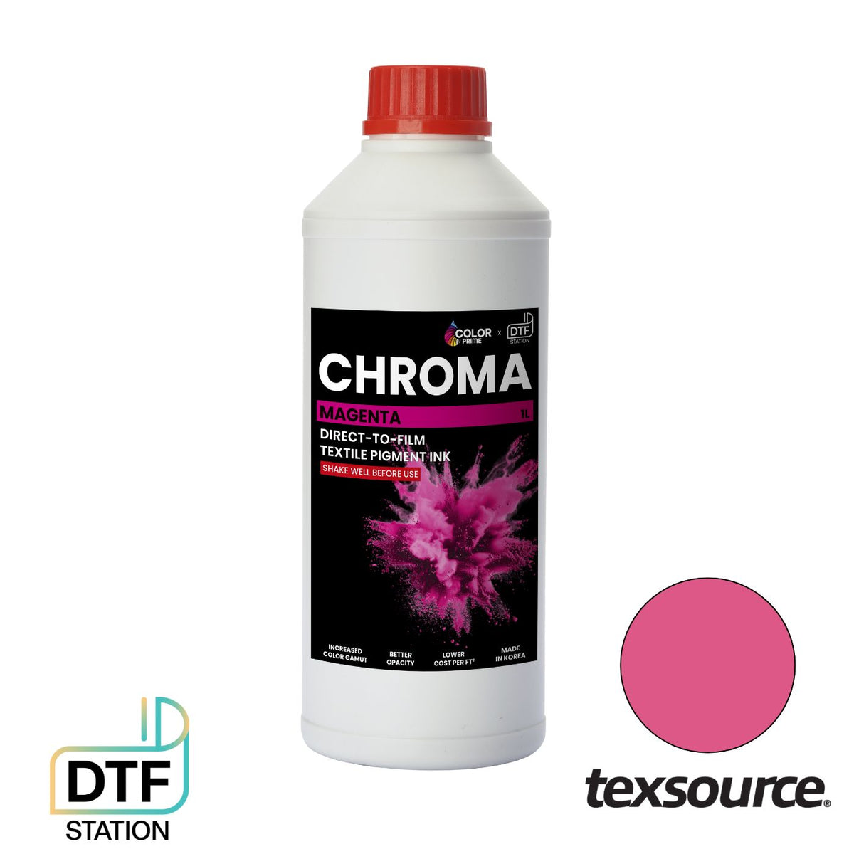 DTF Station - Color Prime Chroma Ink - Magenta (M) | DTF Ink ...