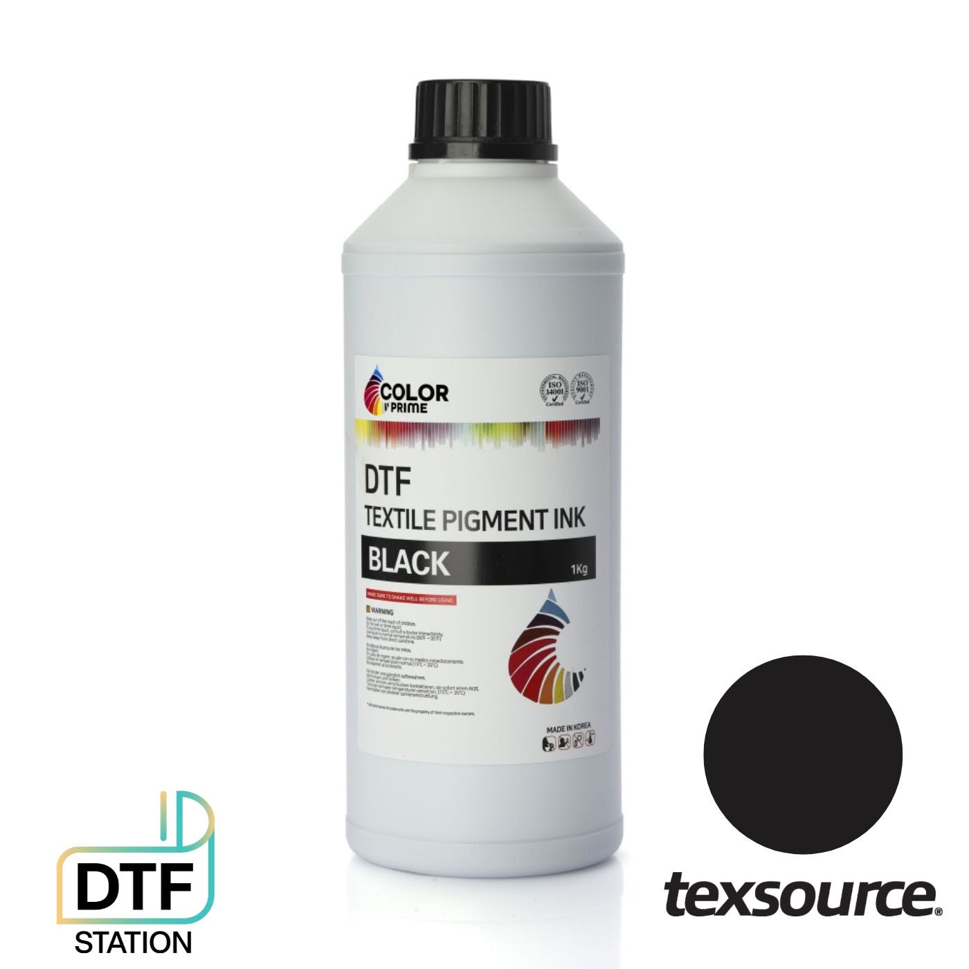 DTF Station - Color Prime Ink - Black (K) | DTF Ink | Texsource ...