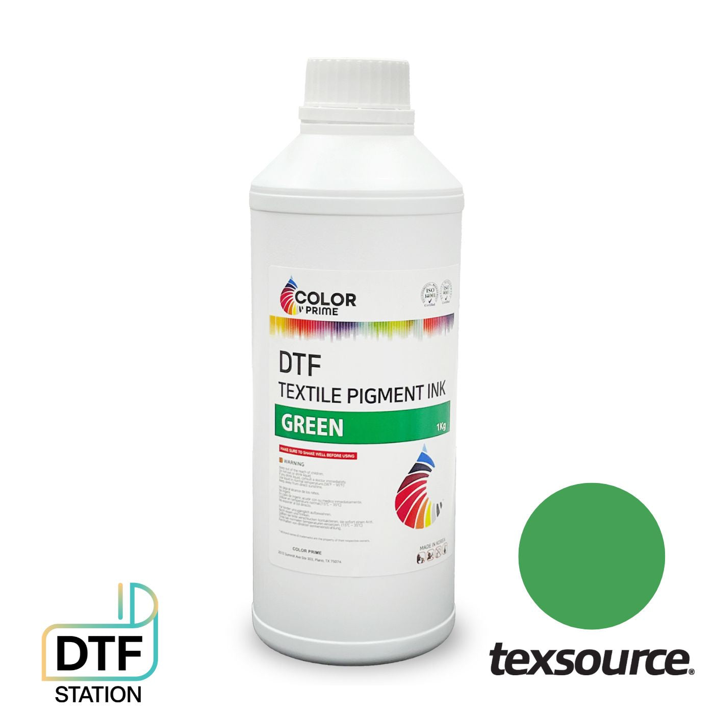 DTF Station - Color Prime Ink - Green (G) | DTF Ink | Texsource ...