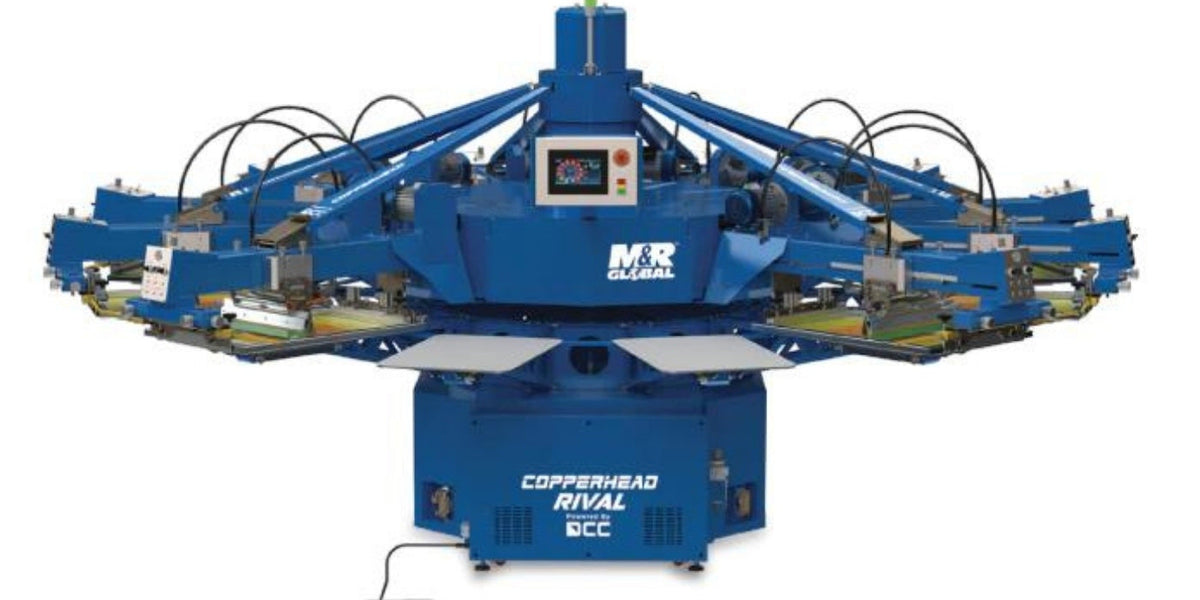 Copperhead Rival Automatic Press - 12 Station / 8 Color — Texsource Screen Printing Supply