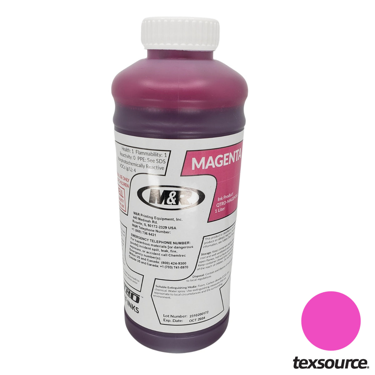 M&R Quatro DTF Ink - Magenta - 1L Refill — Texsource Screen Printing Supply