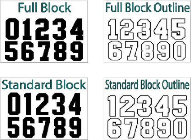 Number Stencil for Athletic Jerseys - Full Number Set — Texsource ...