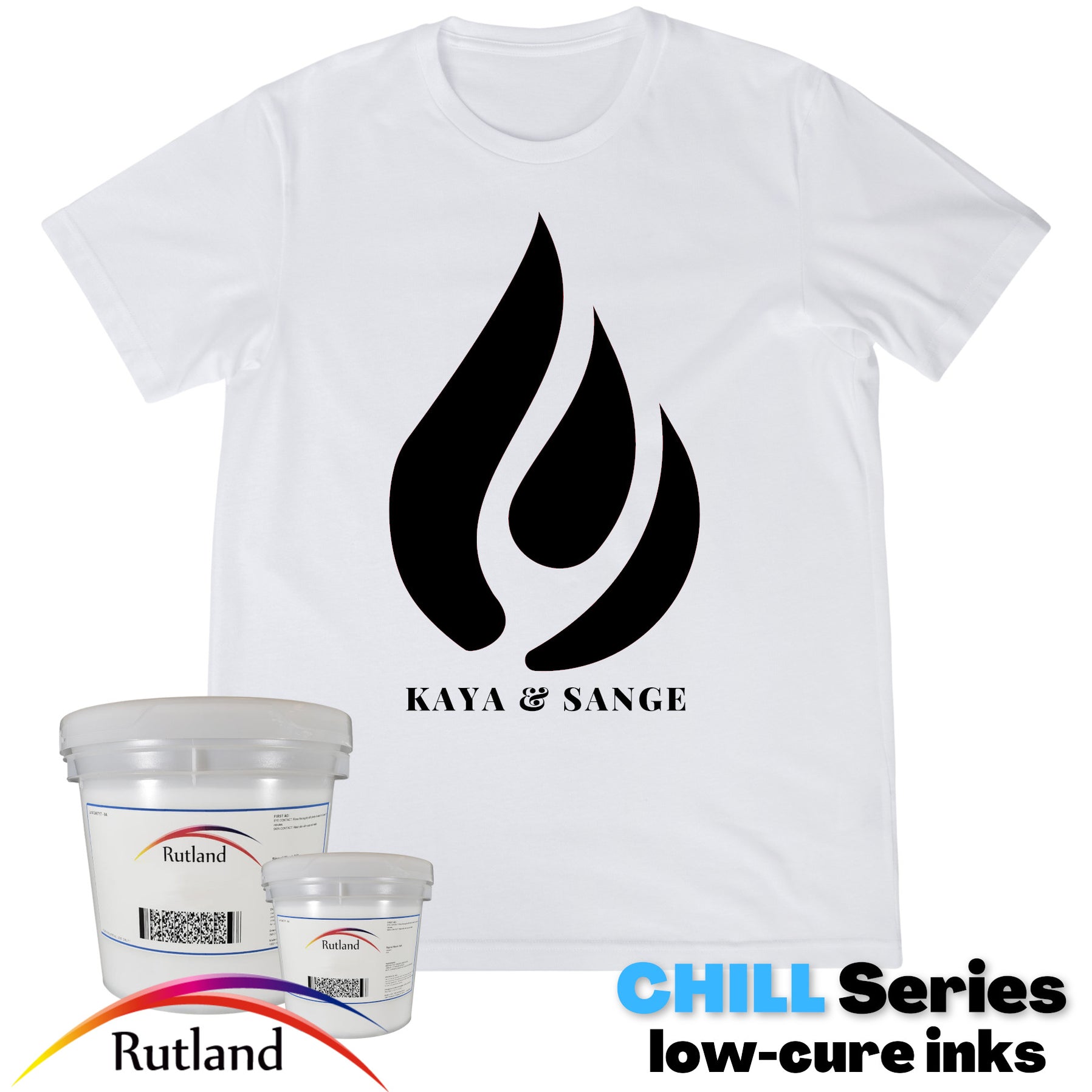 Rutland Low Cure Inks | Rutlan CHILL Series Screen Printing Ink ...