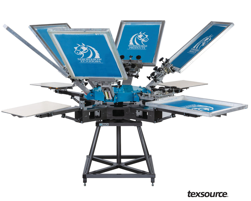 6 Color Manual Screen Printing Presses | Texsource — Texsource Screen ...