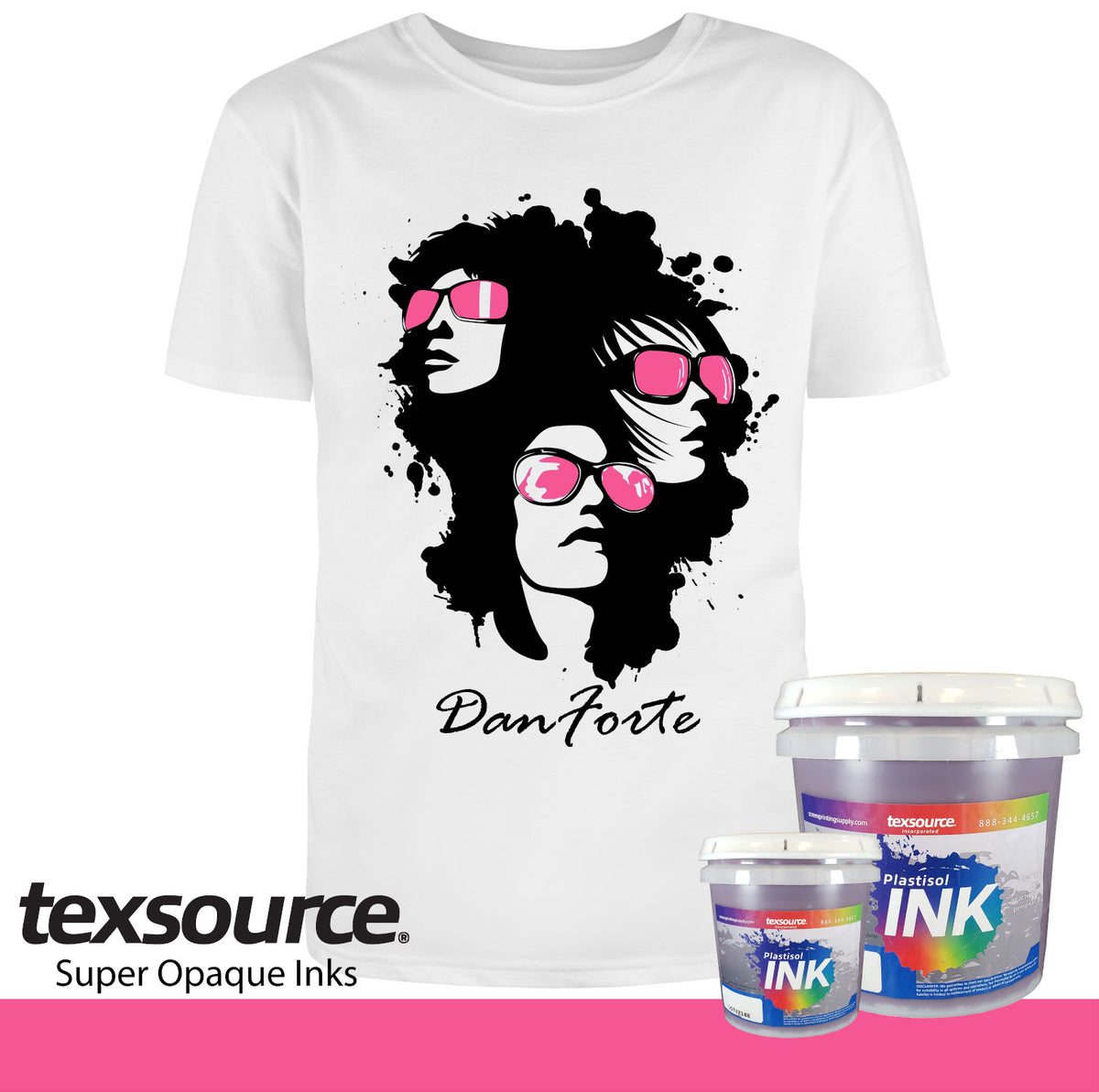 Texsource SO 19071 Fluorescent Magenta | Screen Printing Ink ...