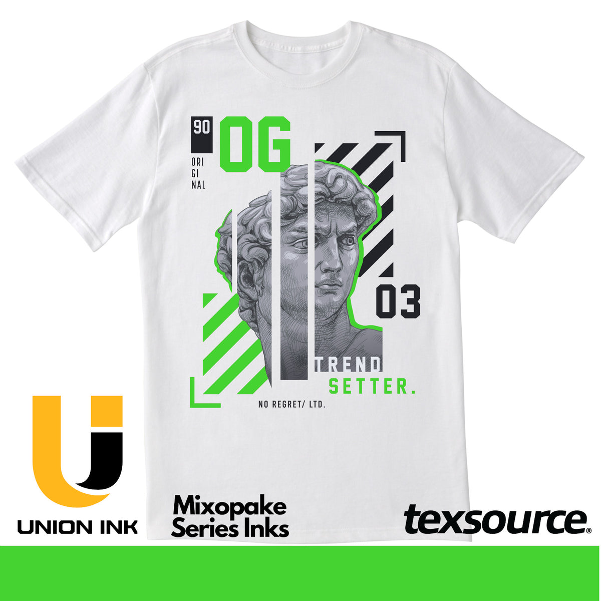 Union Mixopake Ink - Fluorescent Traffic Green | Texsource — Texsource ...