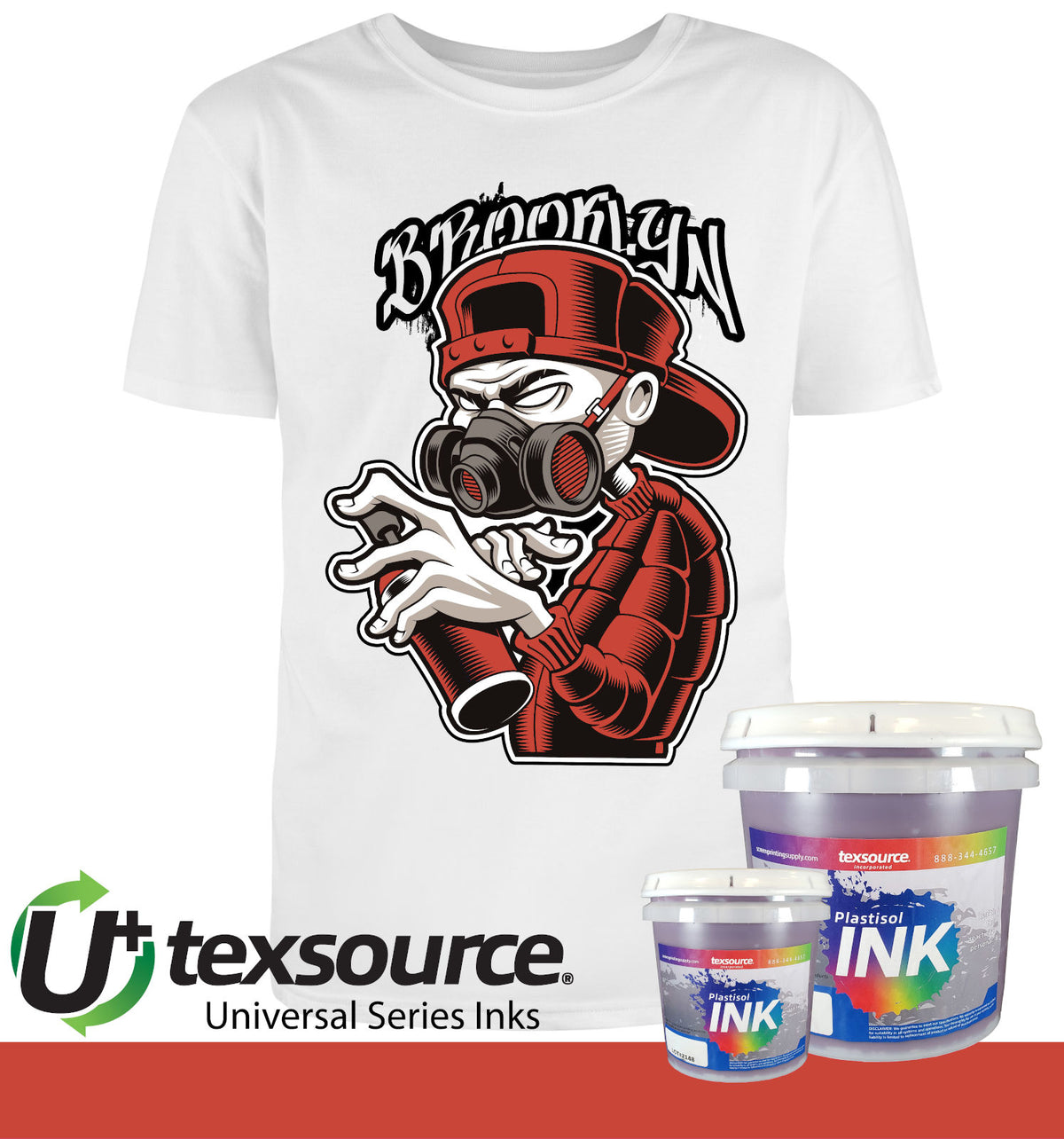 Texsource Universal Ink - National Red — Texsource Screen Printing Supply