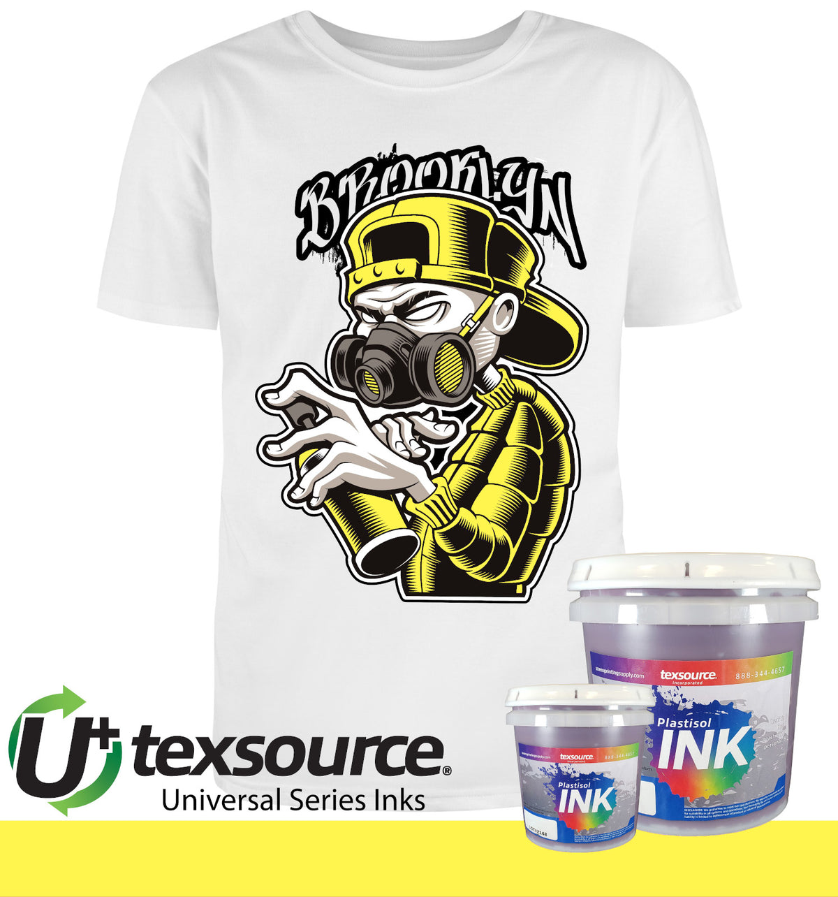 Texsource Universal Ink - Lemon Yellow — Texsource Screen Printing Supply